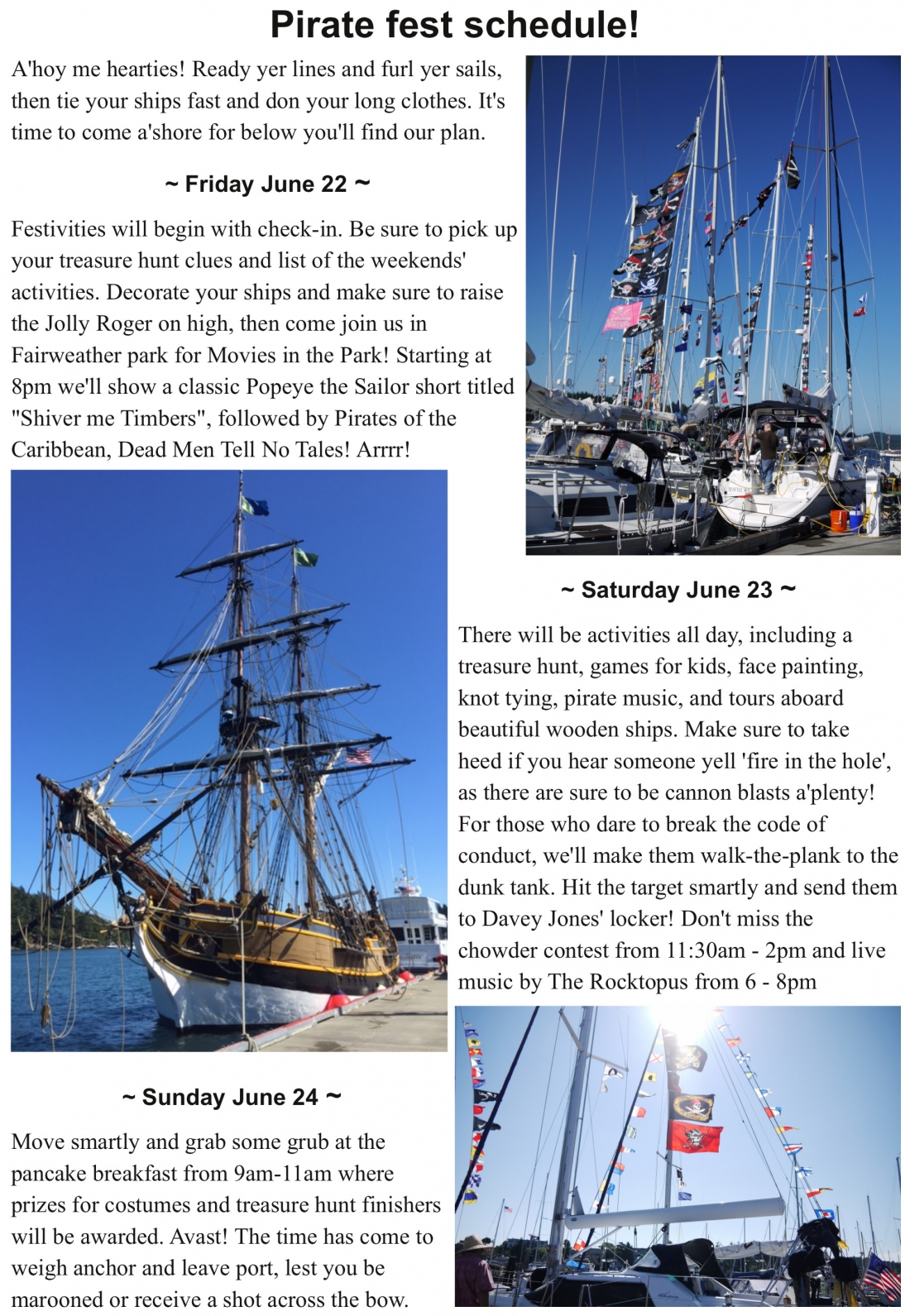 2018 Pirate Festival – The Port of Friday Harbor